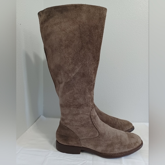 Born | Shoes | Born Boots Brown Suede Leather Side Zip Size 85 | Poshmark